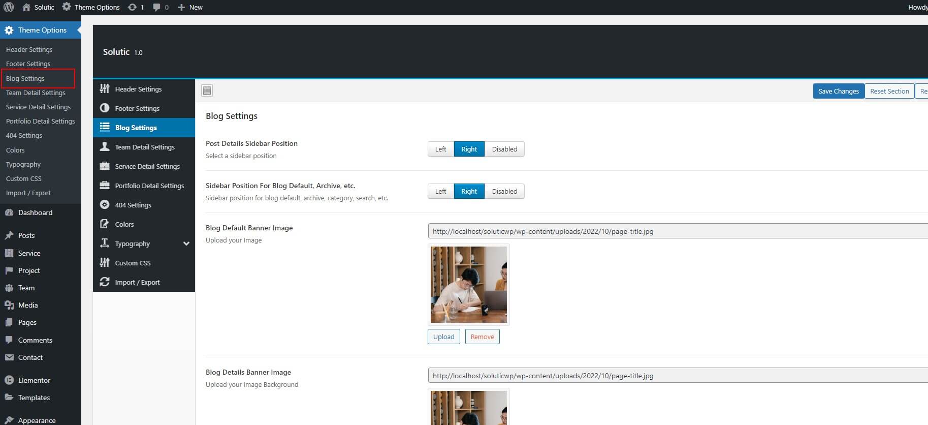 Website Layout | Solutic Documentation