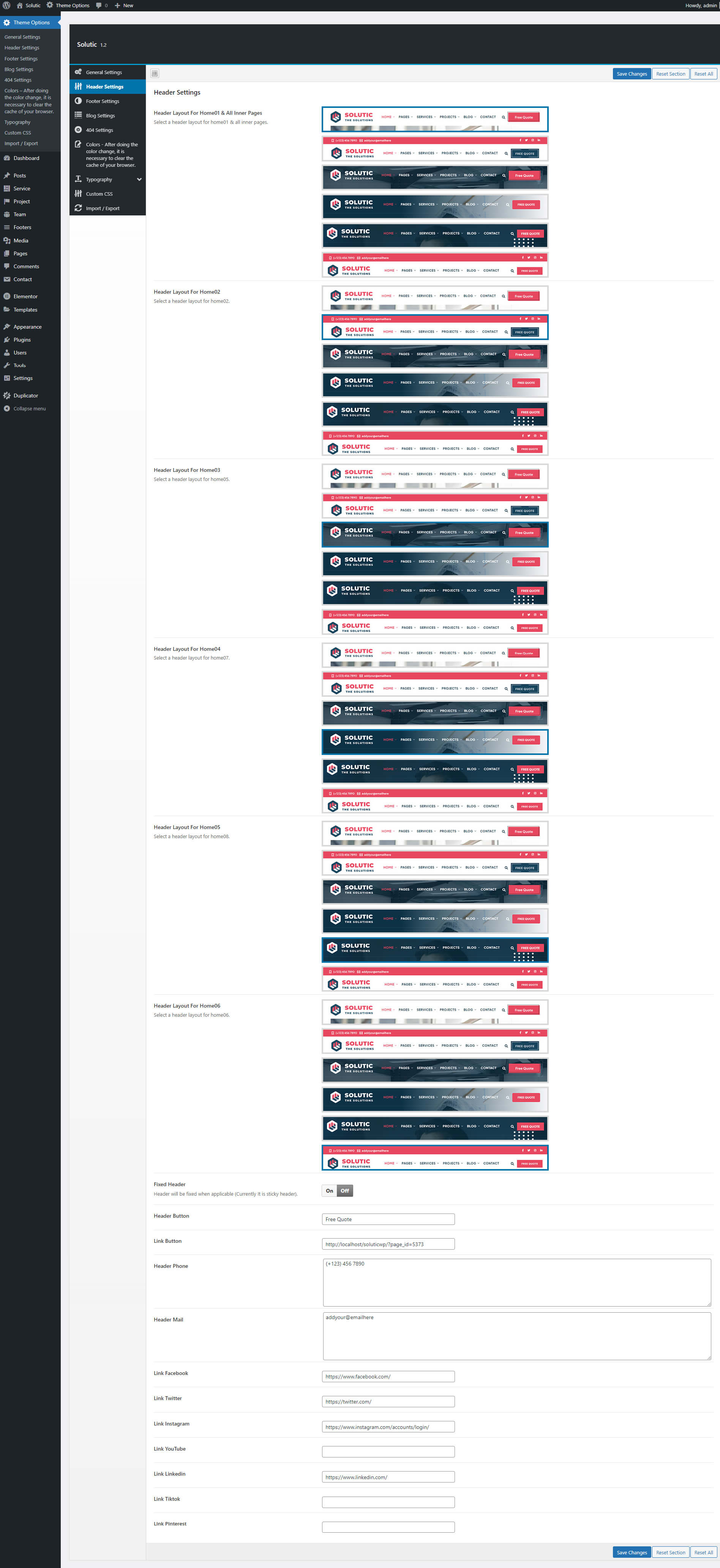 Website Layout | Solutic Documentation
