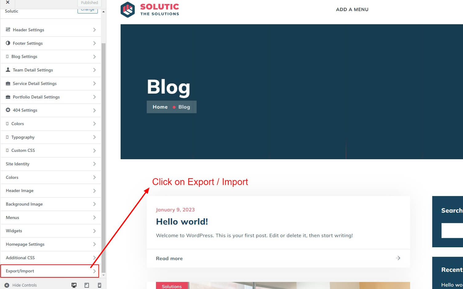 Website Layout | Solutic Documentation