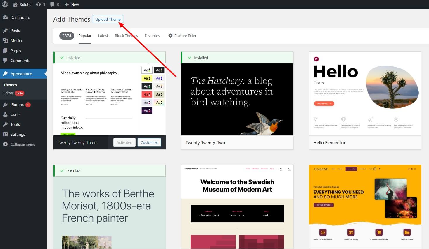 Website Layout | Solutic Documentation