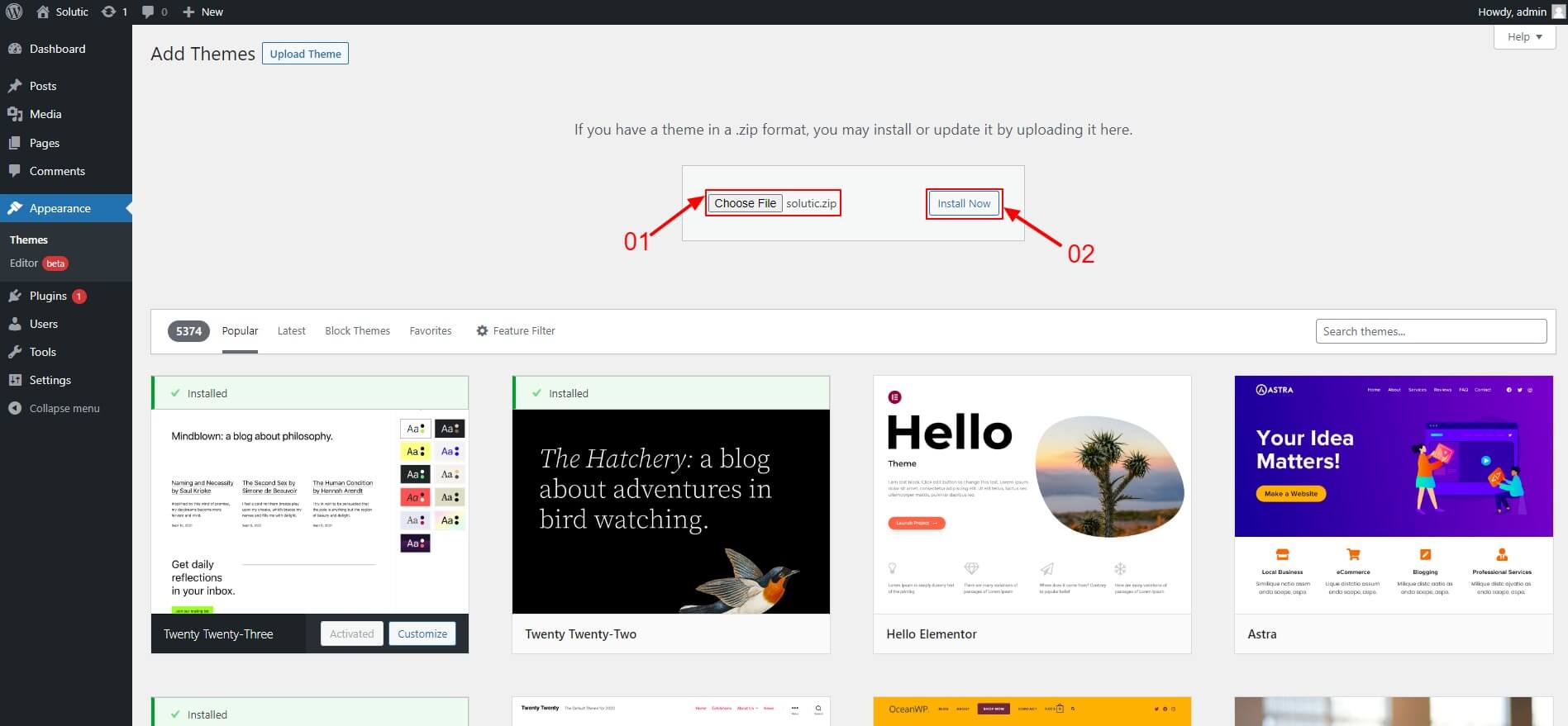 Website Layout | Solutic Documentation